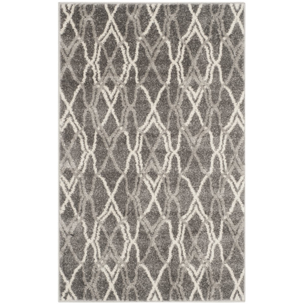 Lark Manor Ammundsen Geometric Gray Area Rug & Reviews | Wayfair